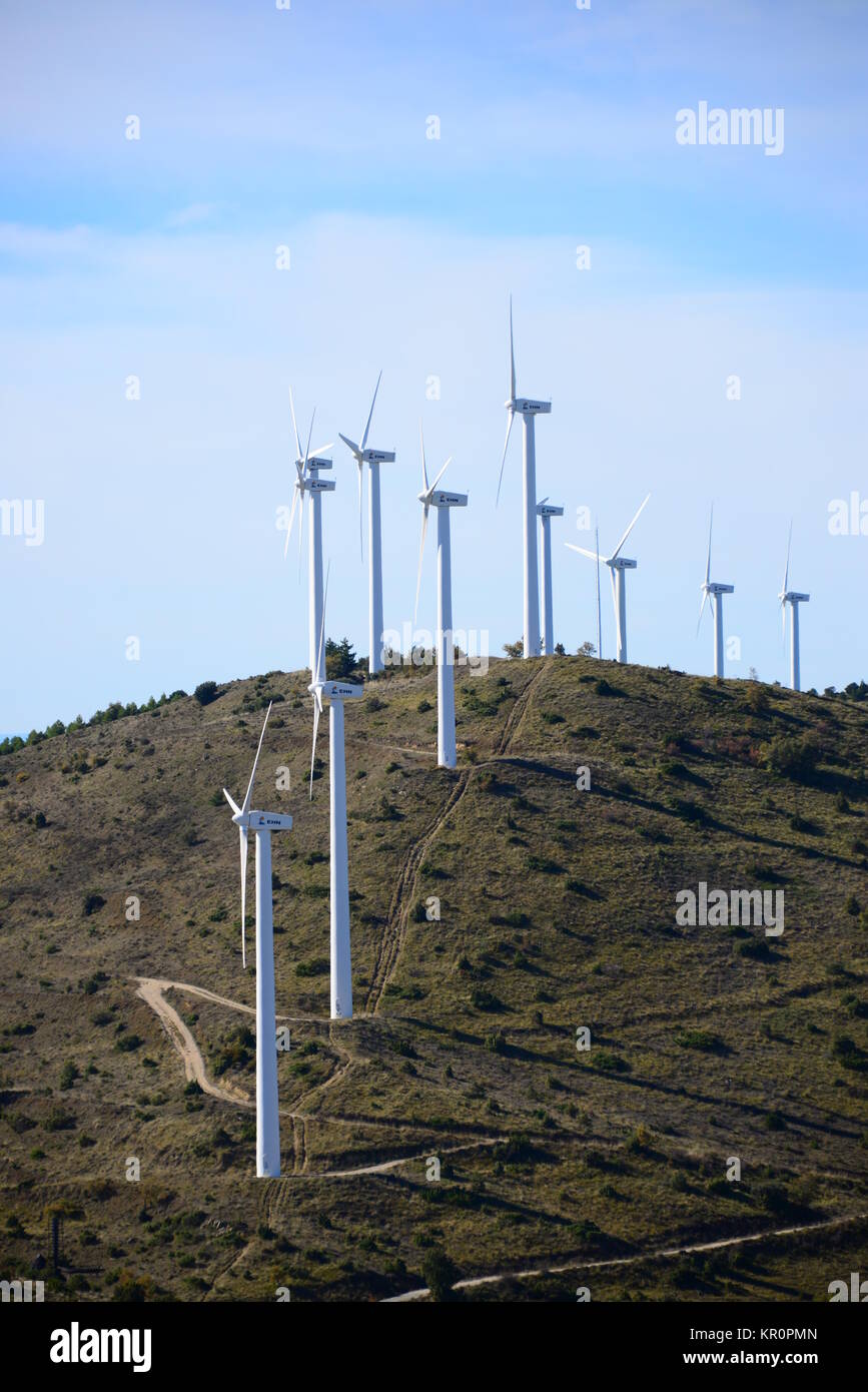 WIND TURBINES IN THE PROVINCE OF NAVARRE - SPAIN Stock Photo - Alamy