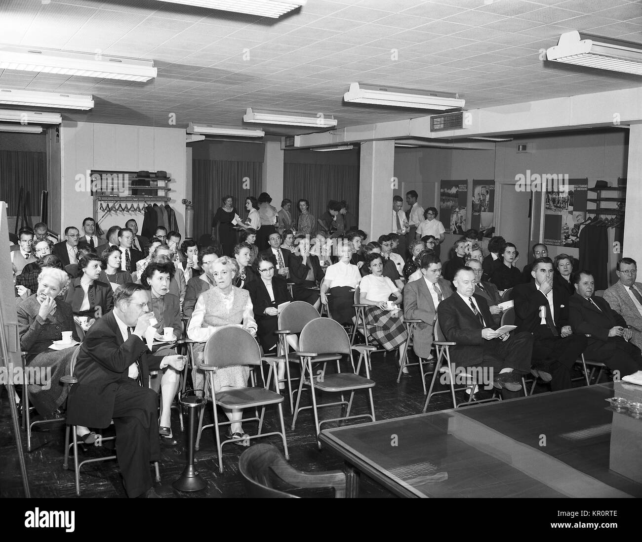 Photo of CDC Credit Union Meeting in 1955, 1955. Group photo at the ...
