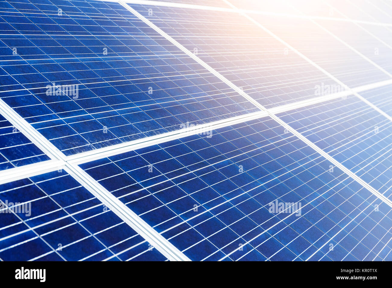 Solar panel in blue Stock Photo - Alamy