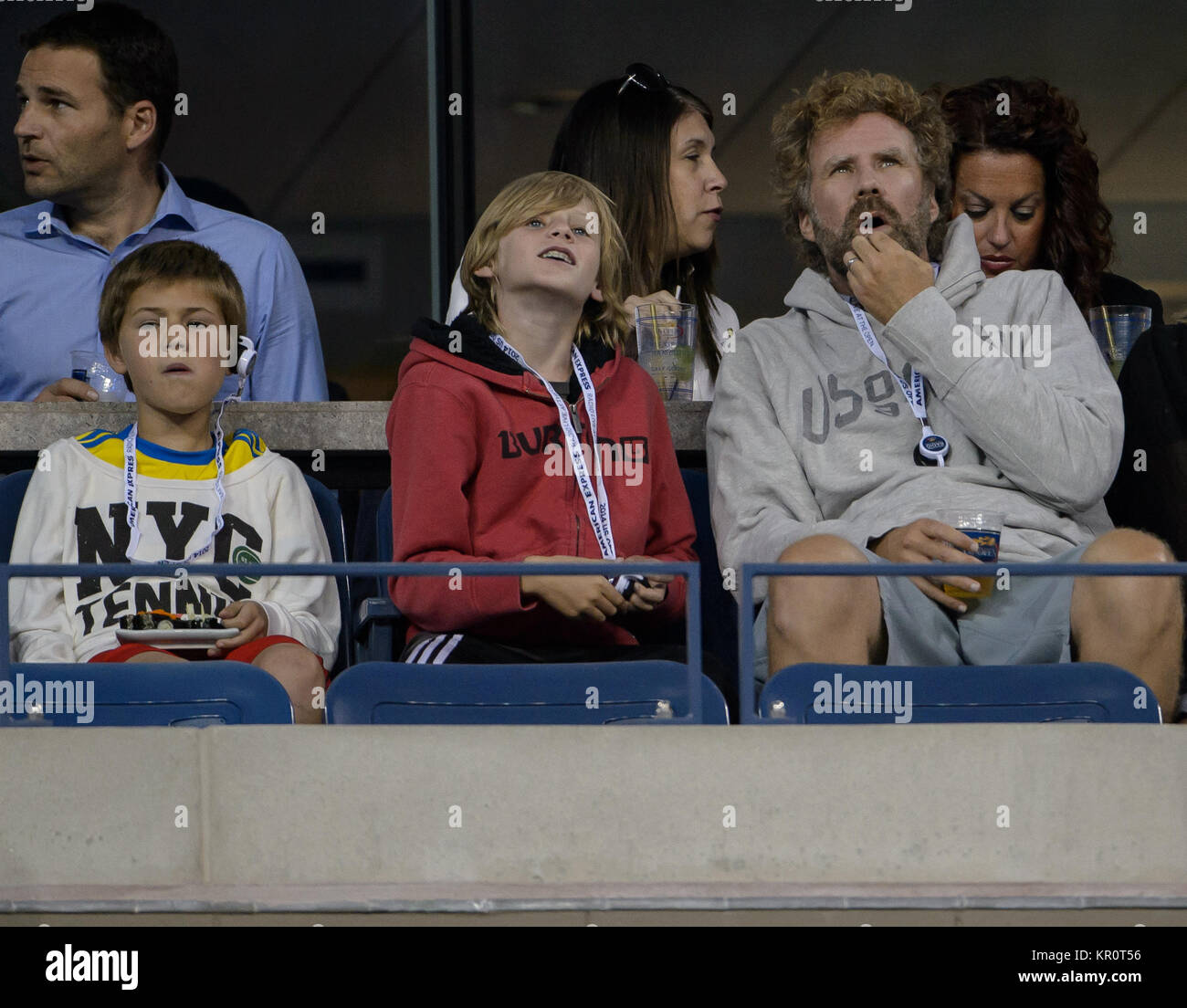 FLUSHING NY- AUGUST 29: Mattias Ferrell, Magnus Ferrell, Will Ferrell ...