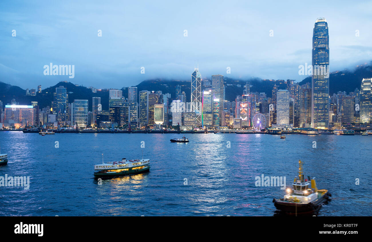 Hong Kong harbour Stock Photo - Alamy