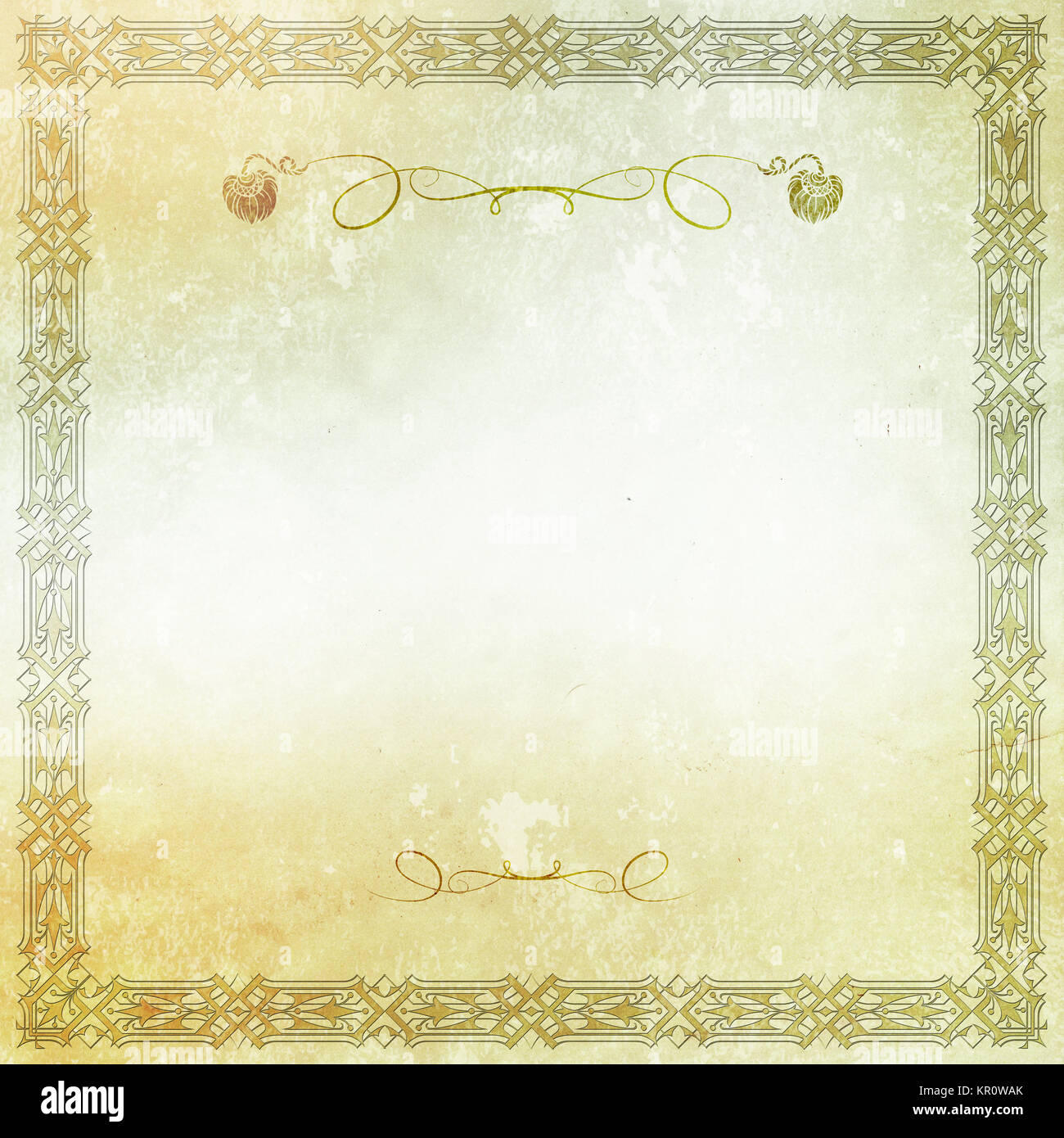 Old paper with decorative vintage wrame for the design of your text ...