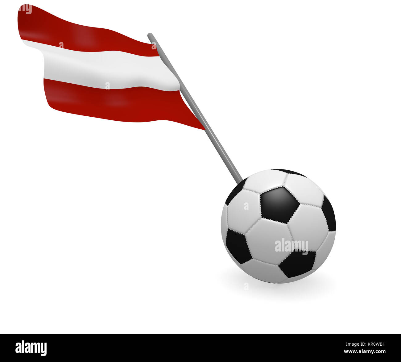 Soccer ball with the Austrian flag Stock Photo - Alamy