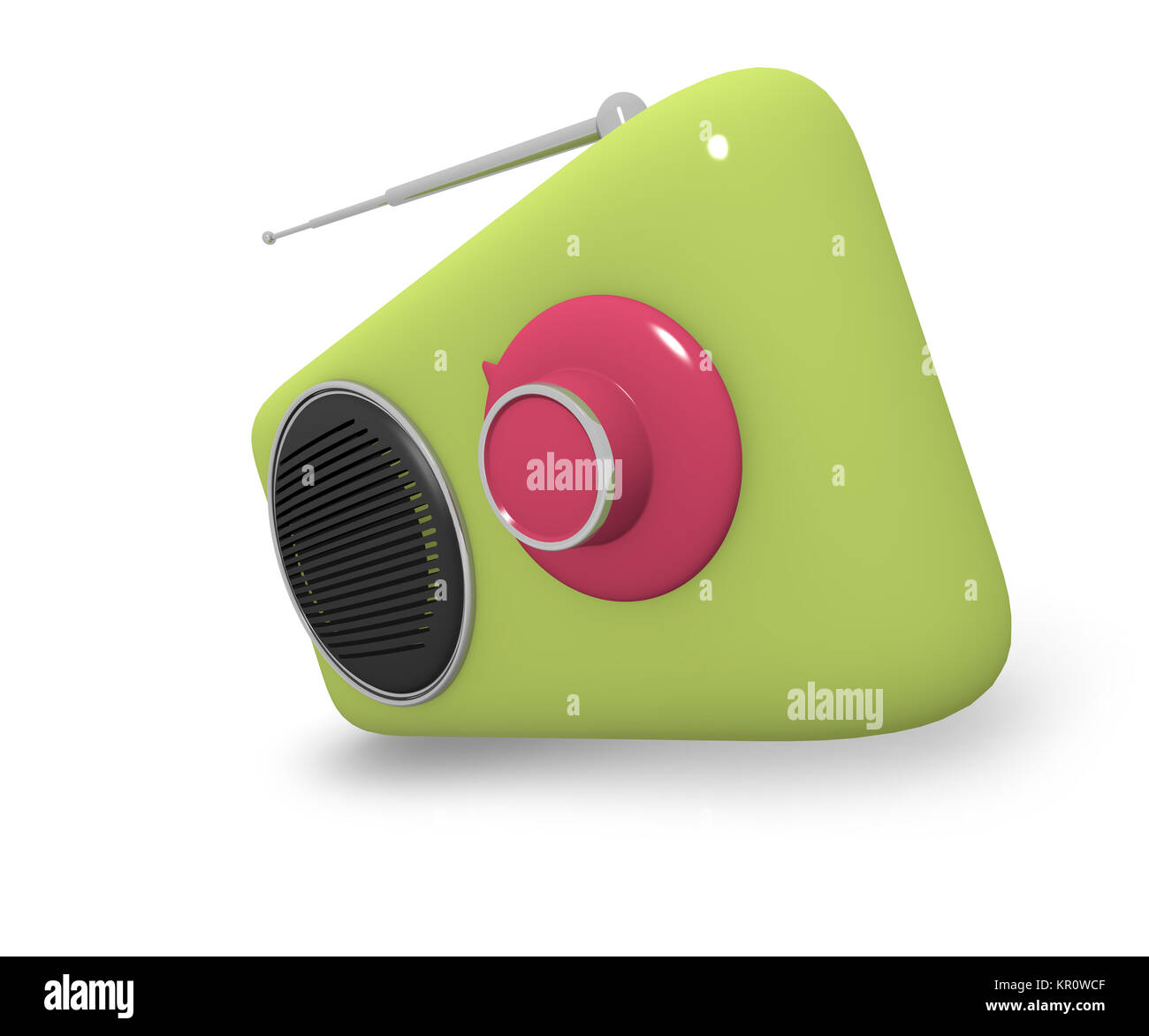 green vintage style radio,3d illustration Stock Photo - Alamy