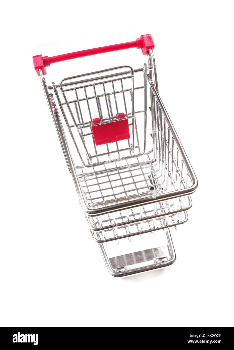 empty shopping cart on white Stock Photo - Alamy
