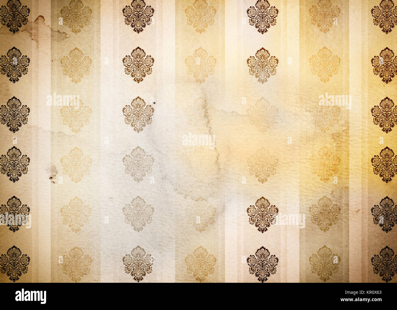 Old grunge paper background with old-fashioned patterns Stock Photo - Alamy