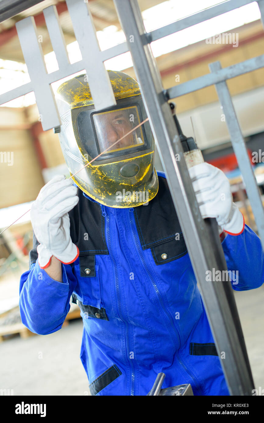 welder doing his work Stock Photo - Alamy