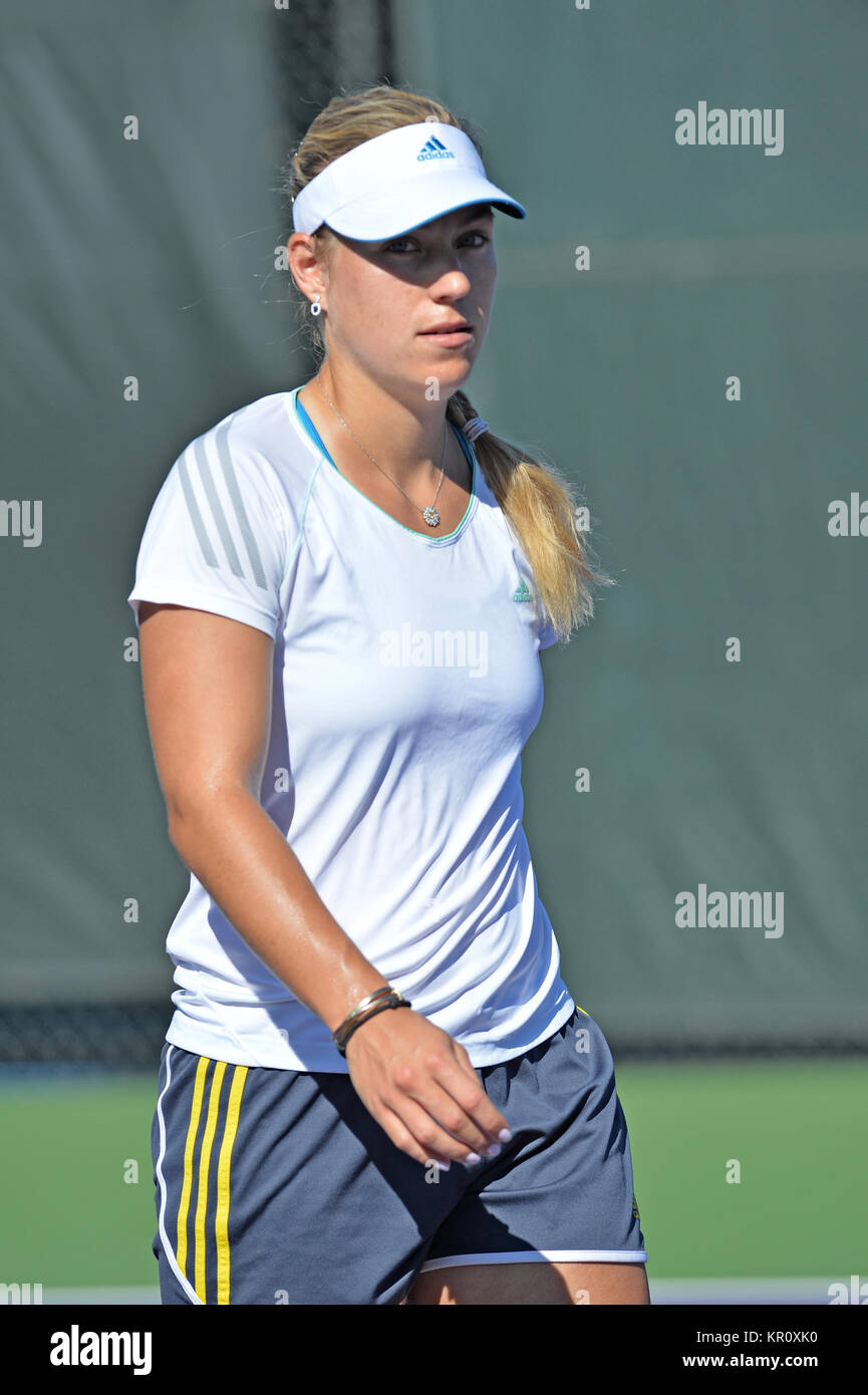 KEY BISCAYNE, FL - MARCH 25: Angelique Kerber of Germany on the ...