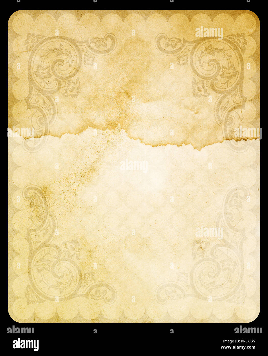 Old paper background with vintage frame and copy space for the text.Old ...