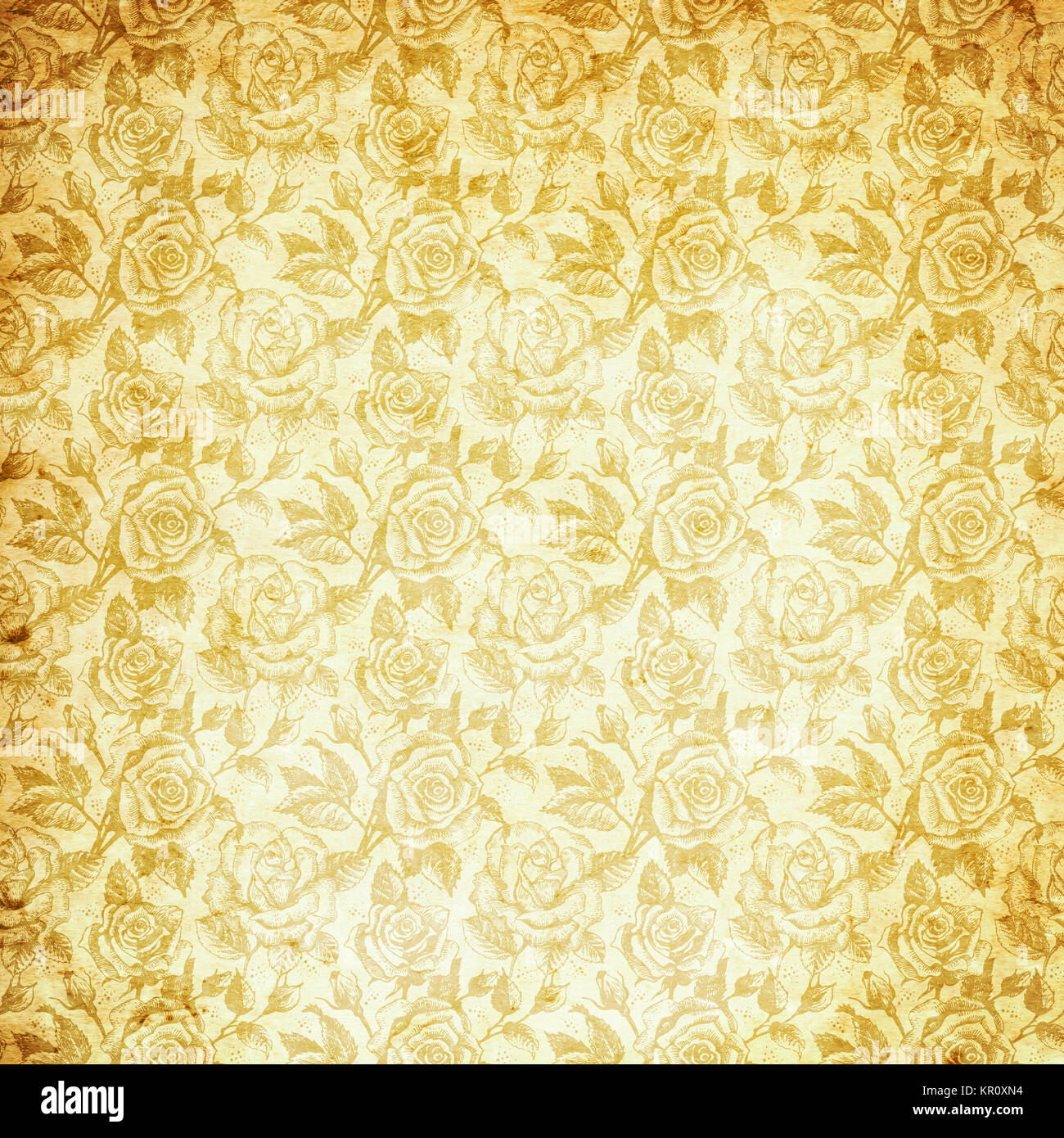 Old paper backdrop with old-fashioned floral patterns Stock Photo - Alamy