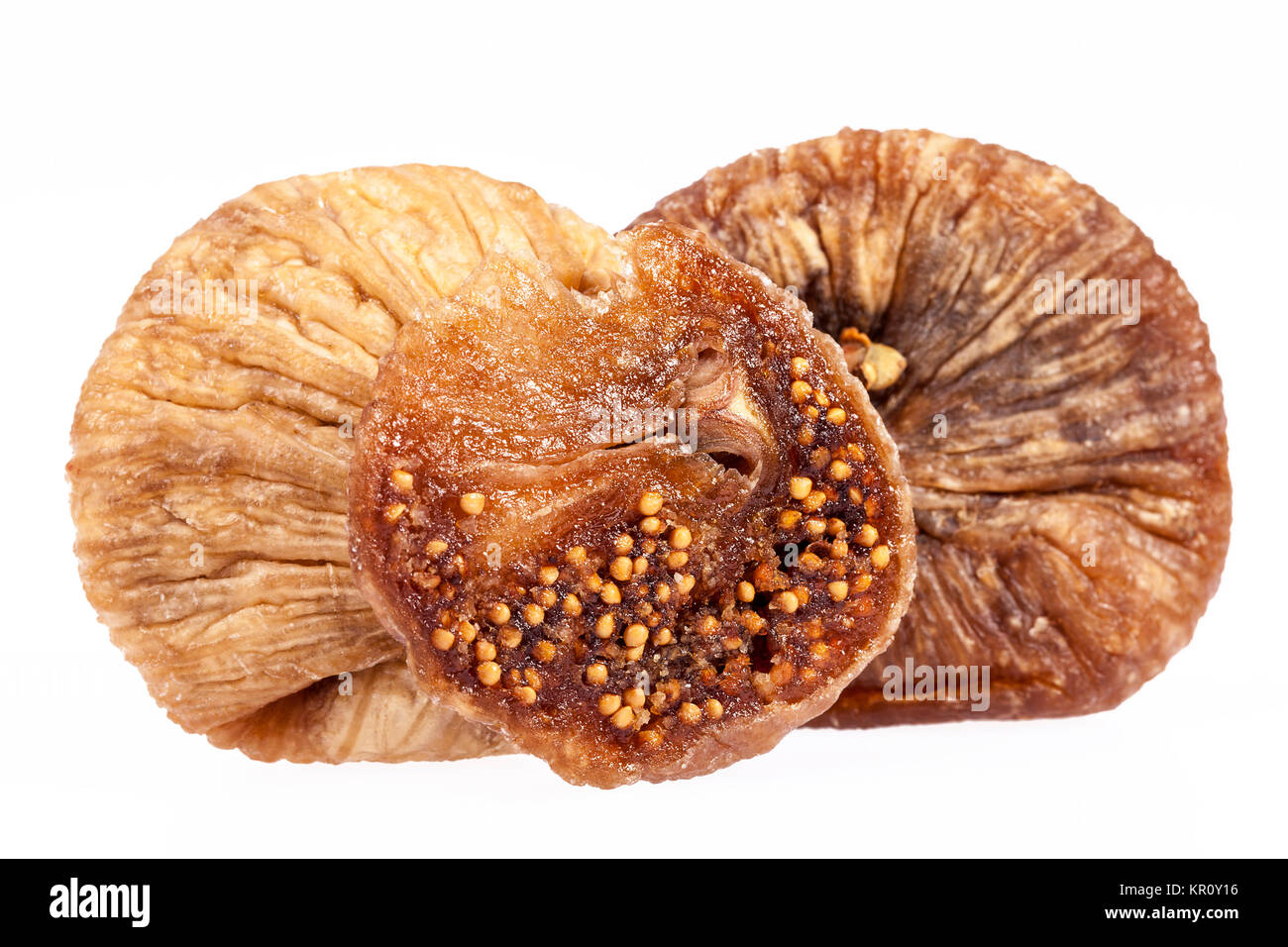 some fruits of dried fig isolated on white background Stock Photo - Alamy