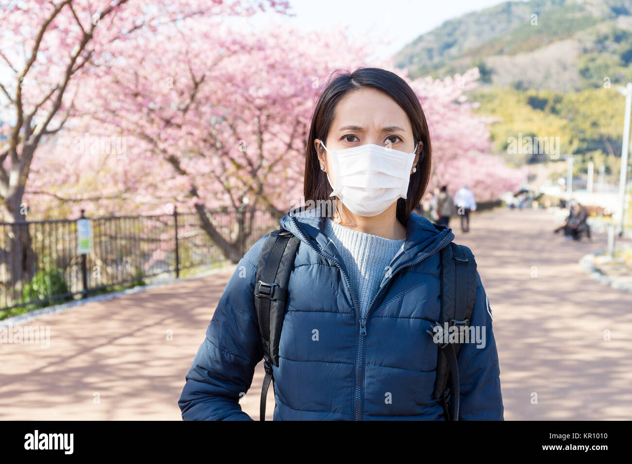 Woman suffer from pollen allergy Stock Photo - Alamy
