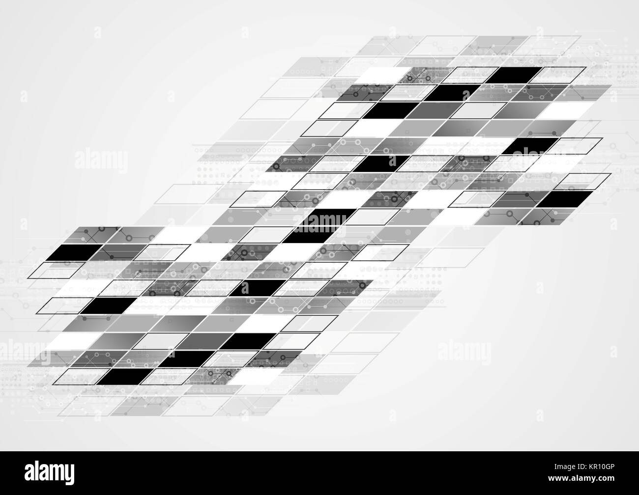 Abstract black white tech geometric corporate background Stock Photo ...