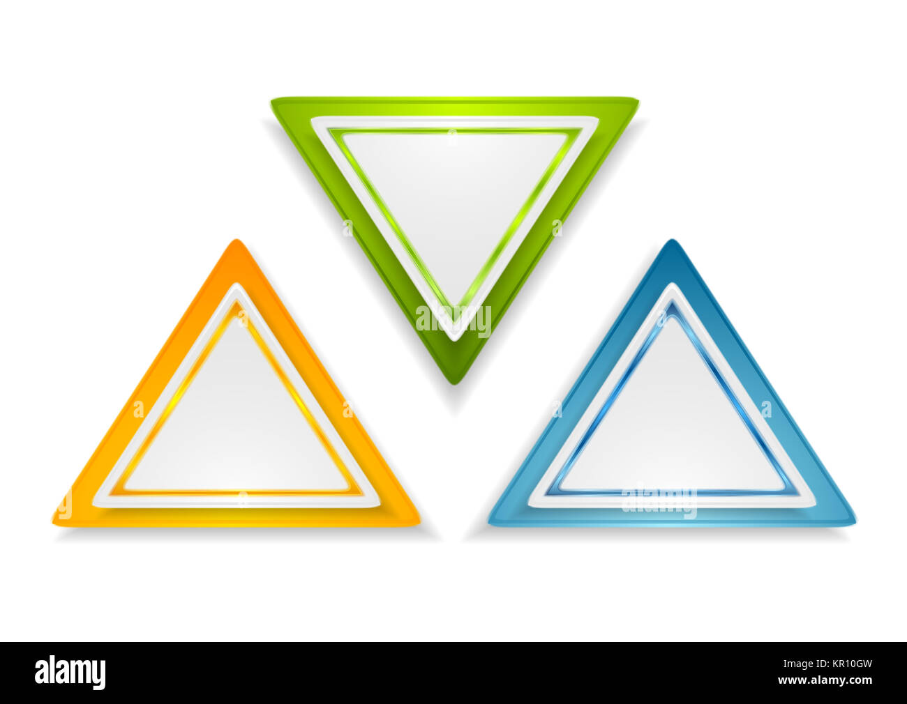 Abstract bright triangle stickers Stock Photo - Alamy