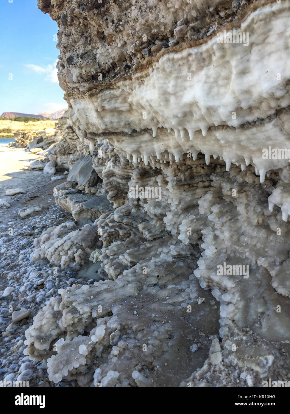 sediments of sand and salt of dead sea Stock Photo - Alamy
