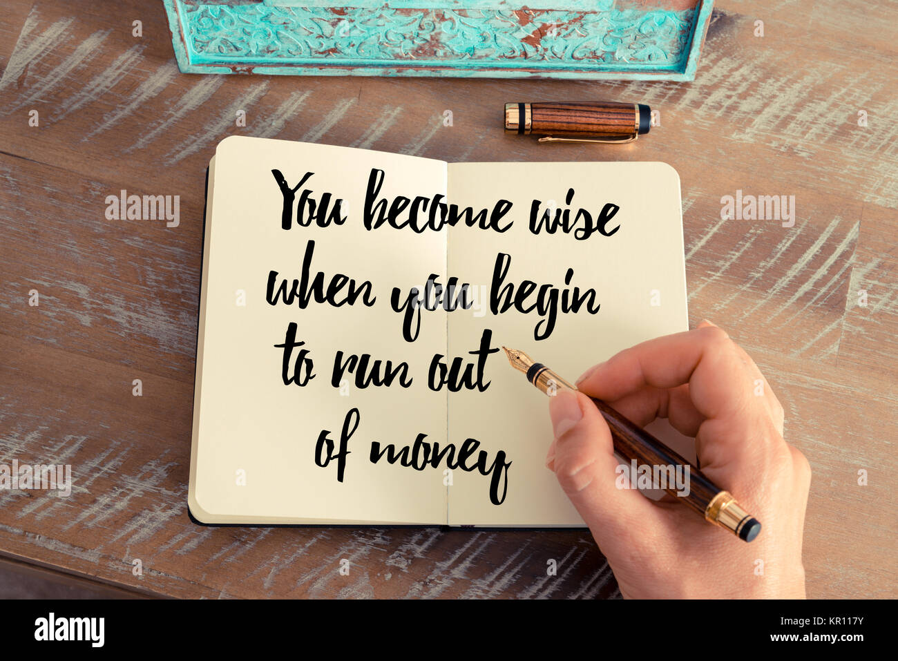 Handwritten quote as inspirational concept image Stock Photo - Alamy