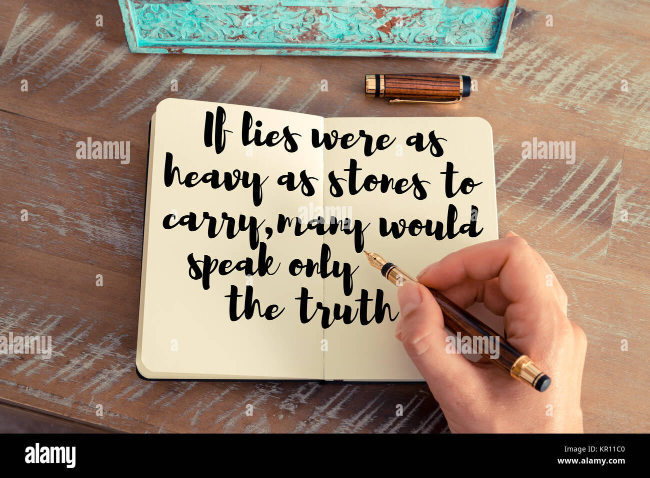 Handwritten quote as inspirational concept image Stock Photo - Alamy