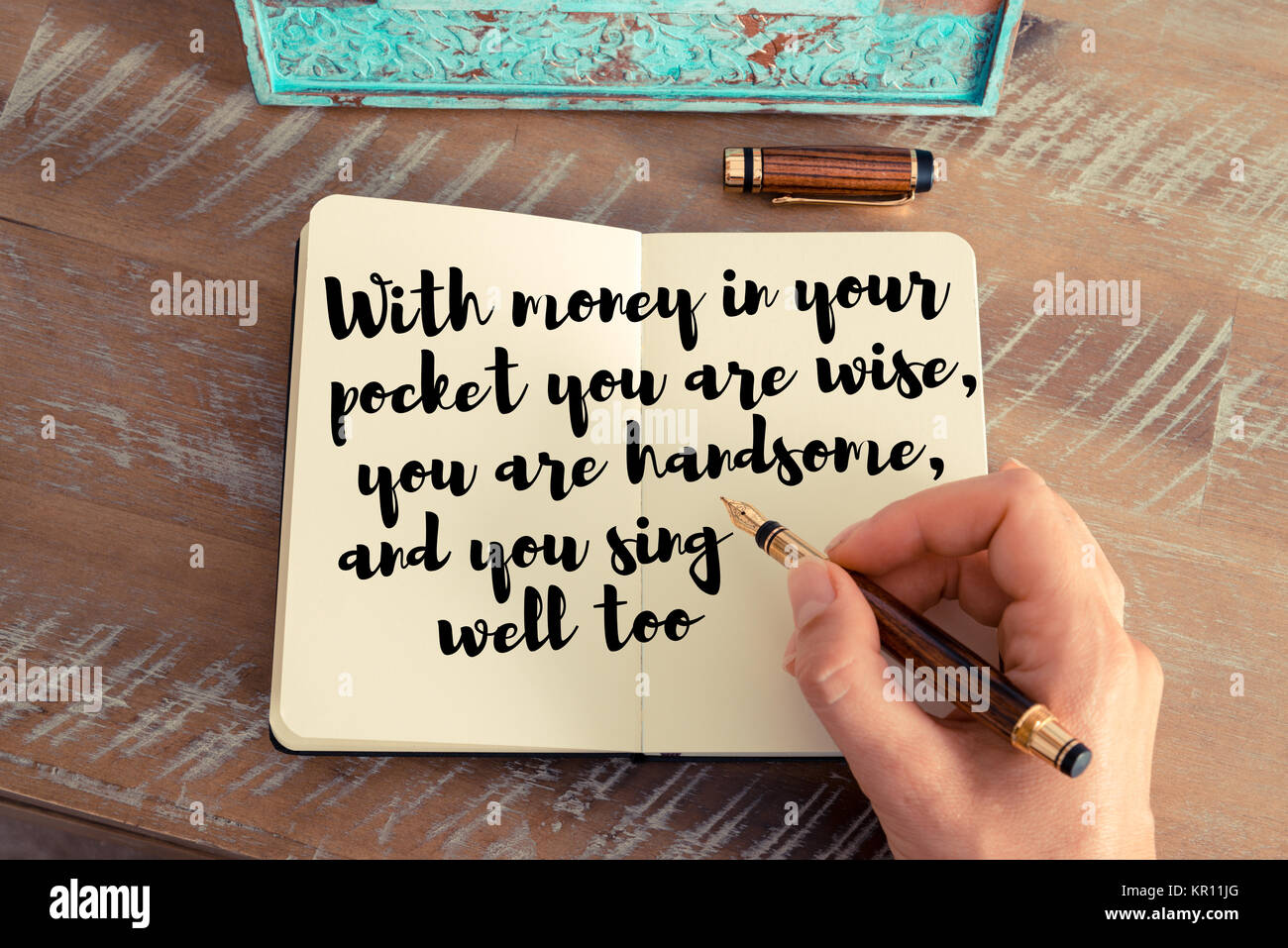Handwritten quote as inspirational concept image Stock Photo - Alamy