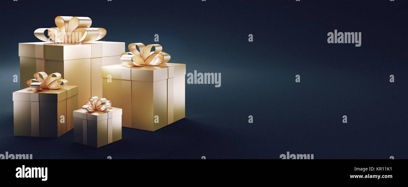 Gift boxes, christmas presents, love, 3d render illustration Stock ...