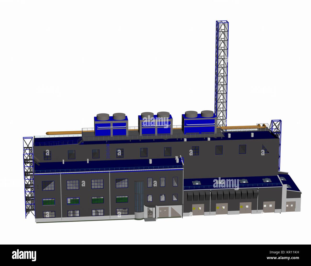 Factory buildings industry Cut Out Stock Images & Pictures - Alamy