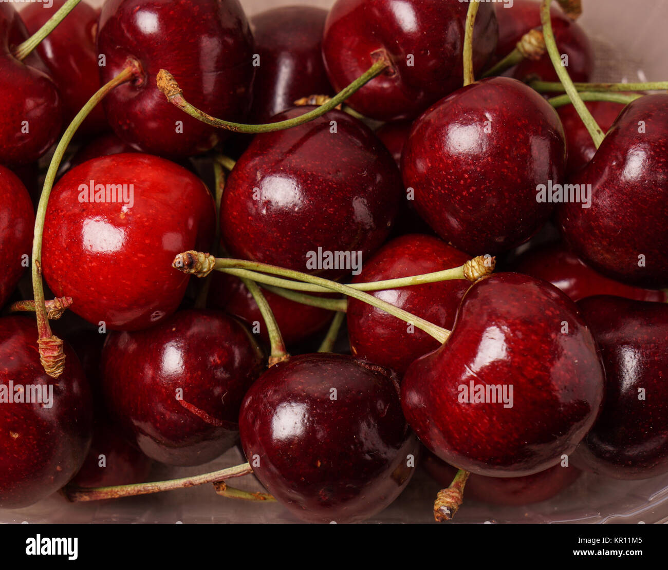 Fresh red organic Cherry, cherries Stock Photo - Alamy