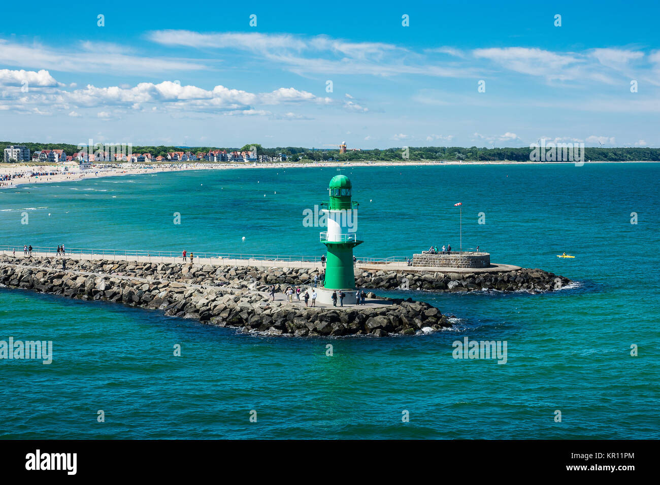 view of the waterfront of warnemuende Stock Photo - Alamy