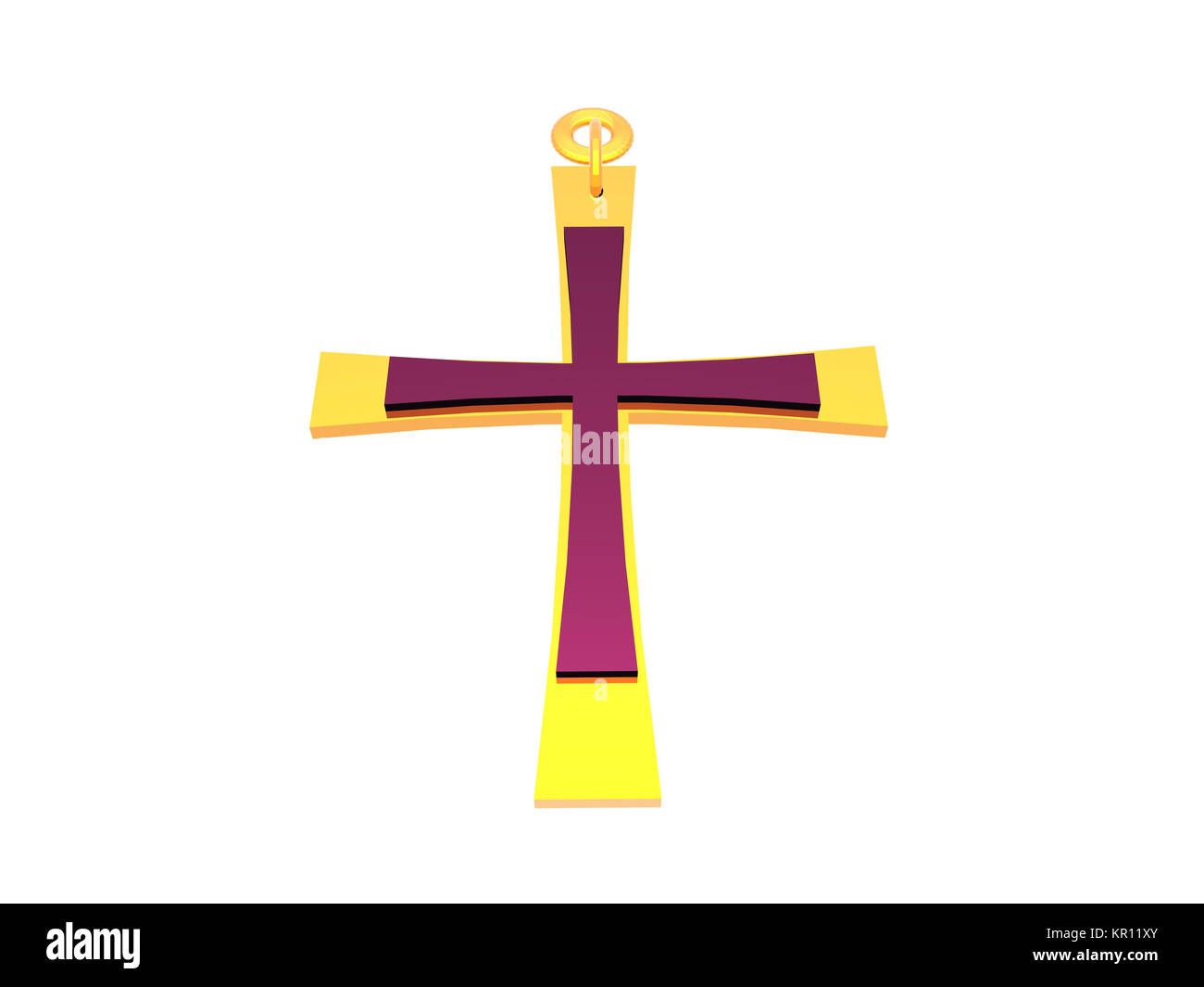 exempted golden cross around her neck Stock Photo - Alamy