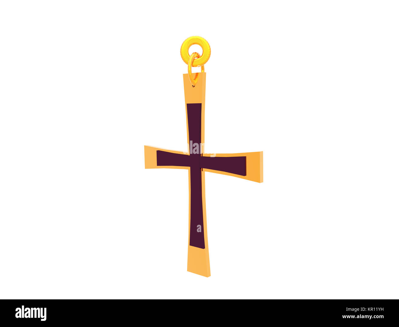 exempted golden cross around her neck Stock Photo - Alamy