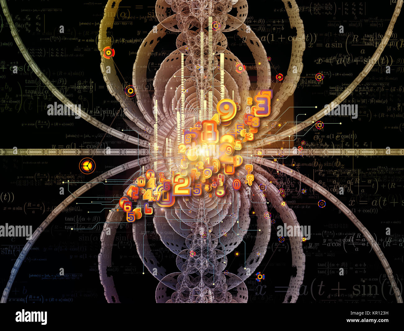 Virtual Math Design Stock Photo - Alamy