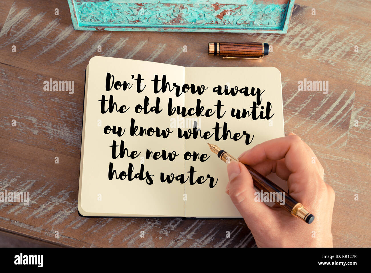 Handwritten quote as inspirational concept image Stock Photo - Alamy
