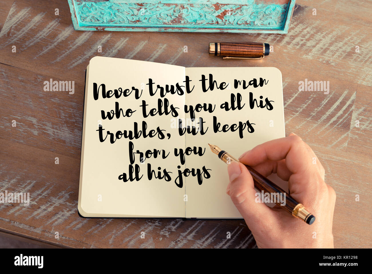 Handwritten quote as inspirational concept image Stock Photo - Alamy