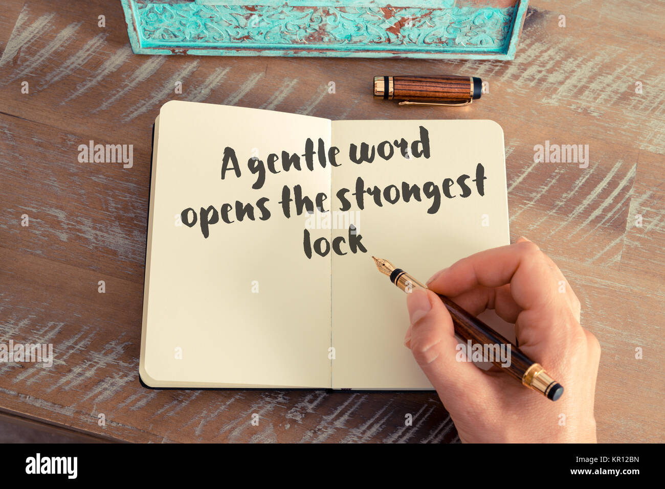 Handwritten quote as inspirational concept image Stock Photo - Alamy