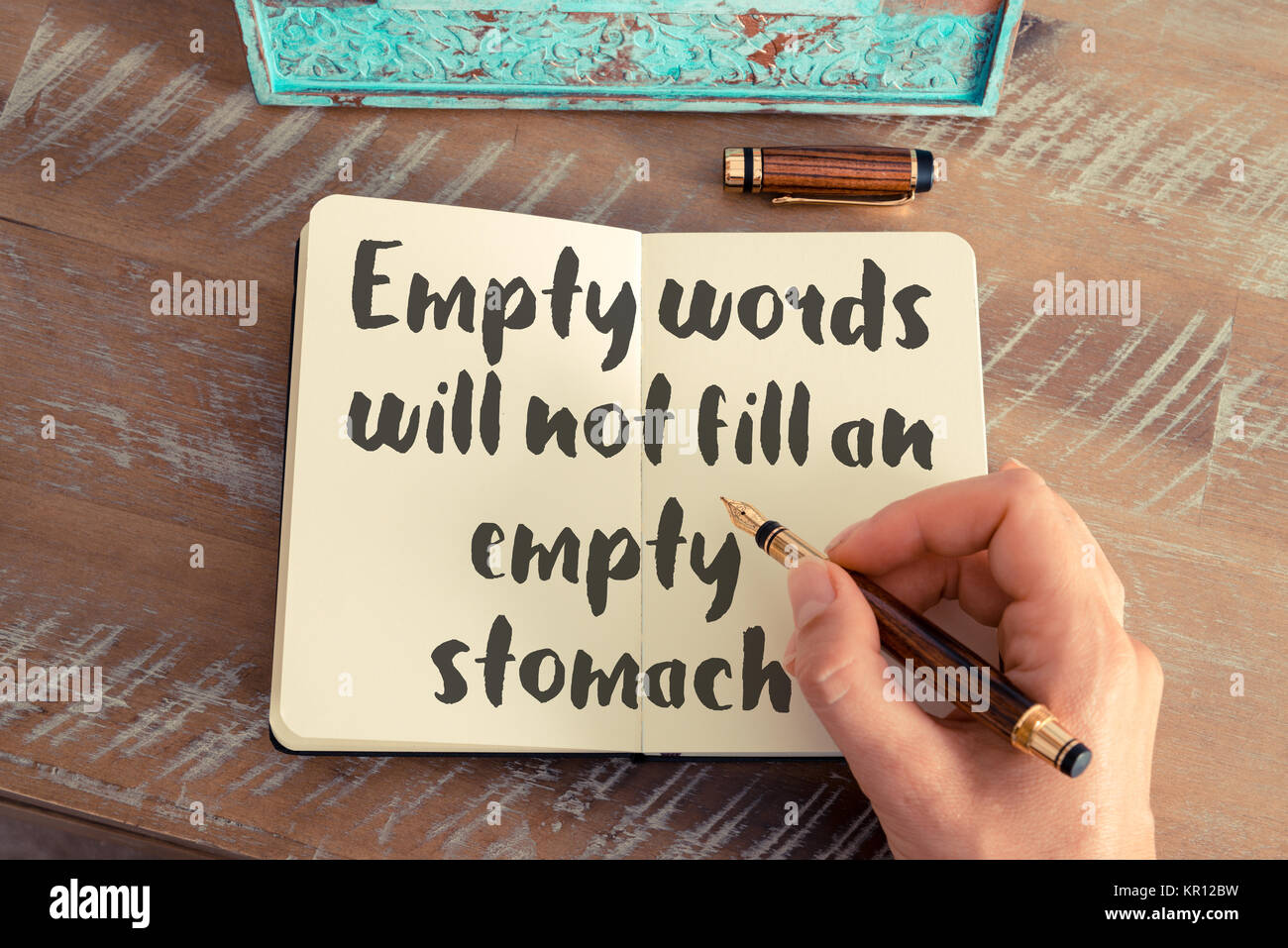 Handwritten quote as inspirational concept image Stock Photo - Alamy