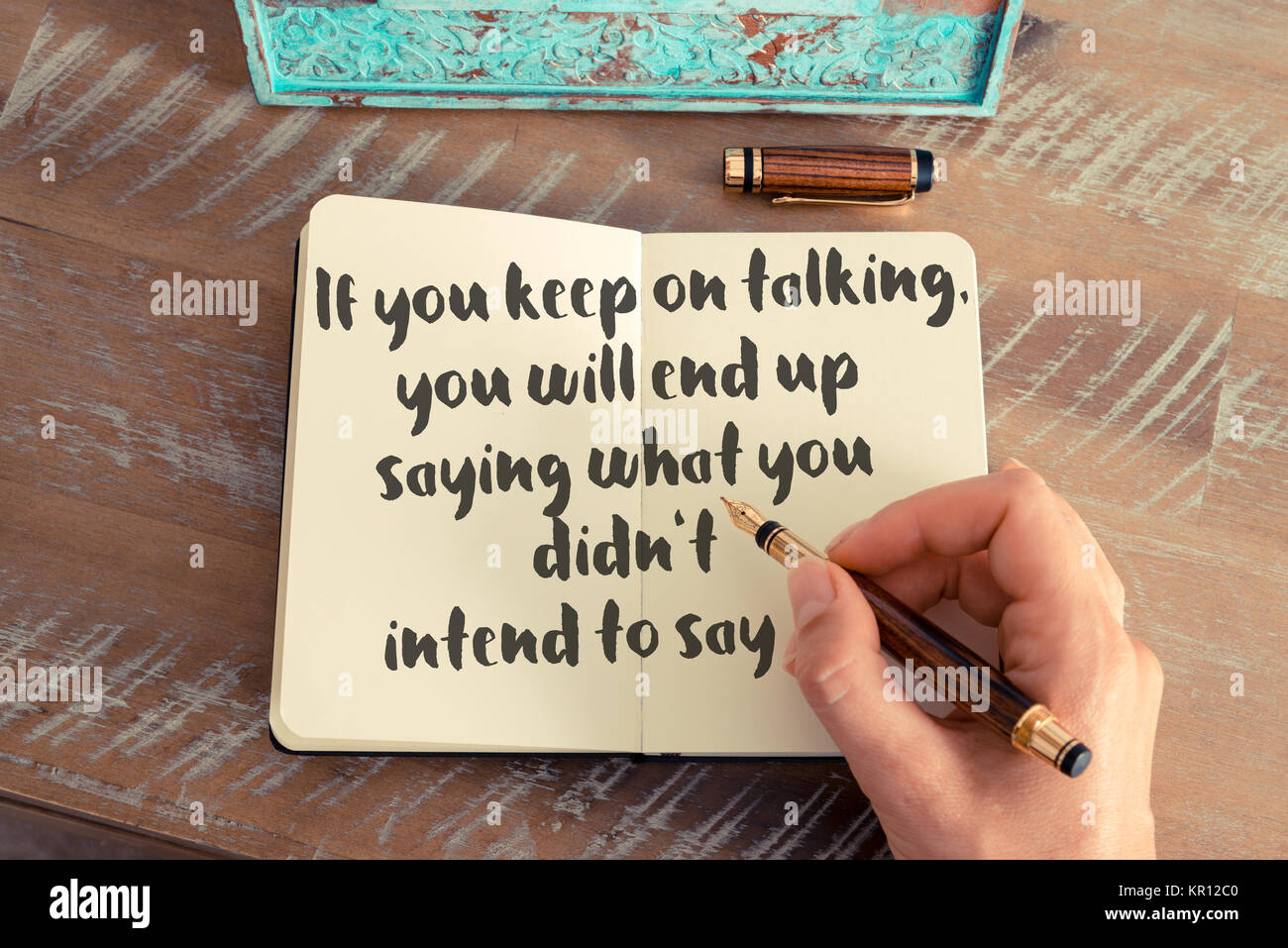 Handwritten quote as inspirational concept image Stock Photo - Alamy