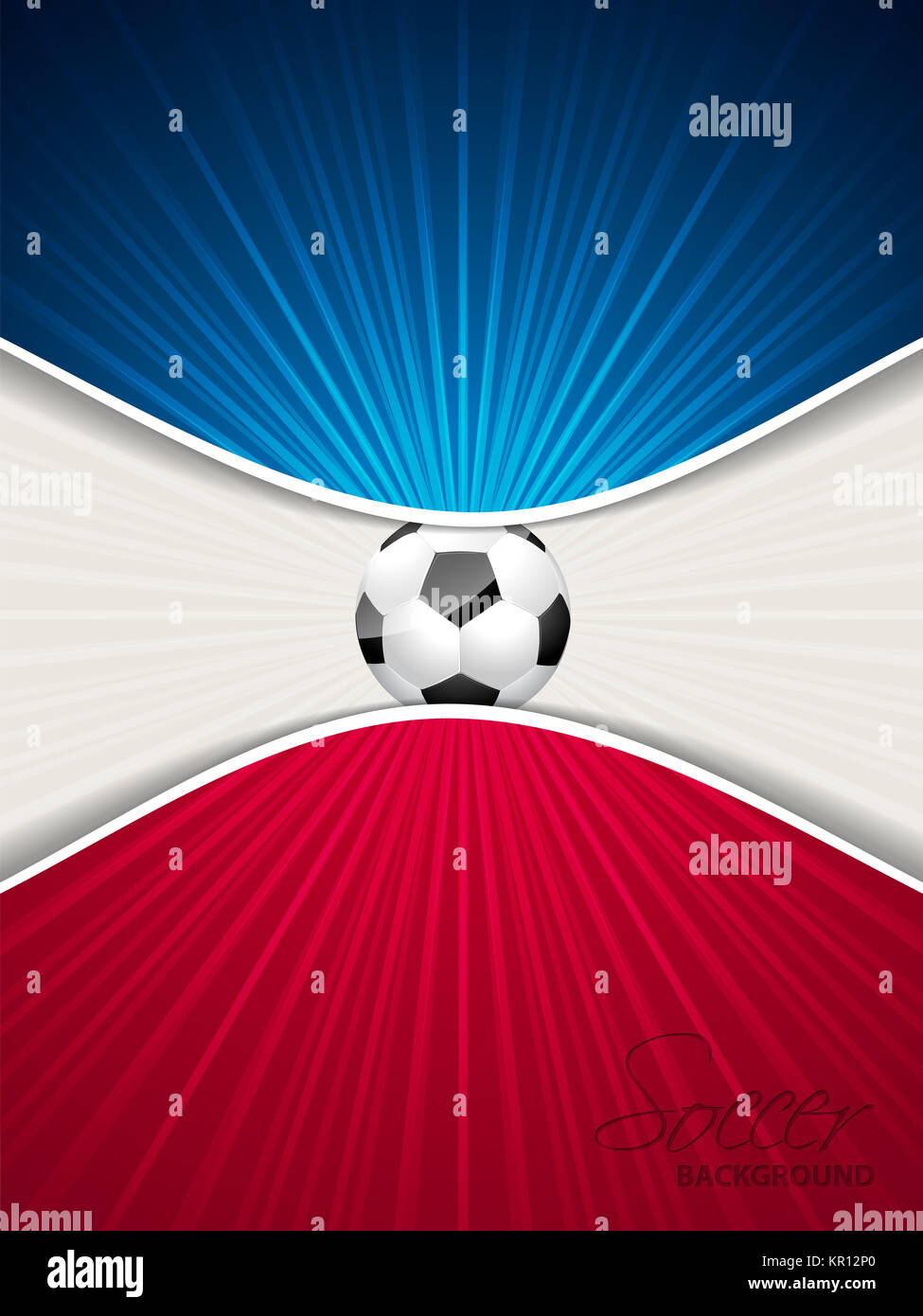 Abstract blue red soccer brochure Stock Photo - Alamy