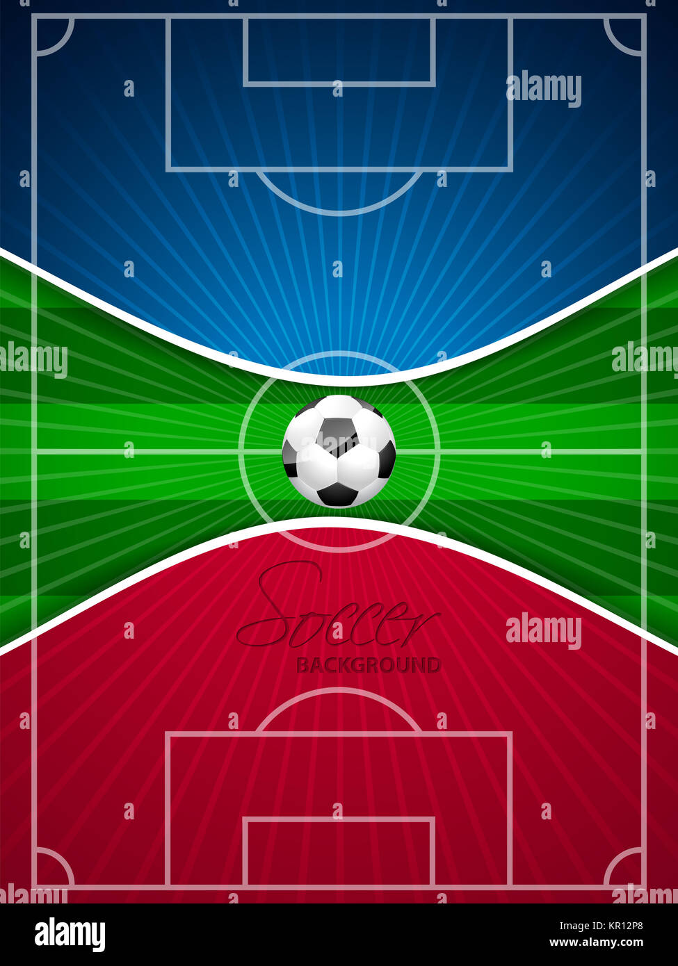 Abstract blue red soccer brochure Stock Photo - Alamy