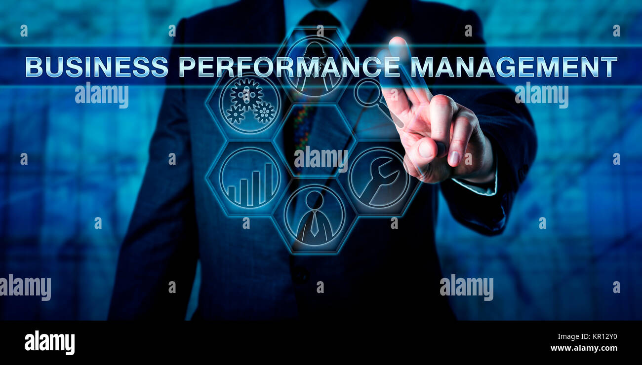 Manager Pressing BUSINESS PERFORMANCE MANAGEMENT Stock Photo - Alamy