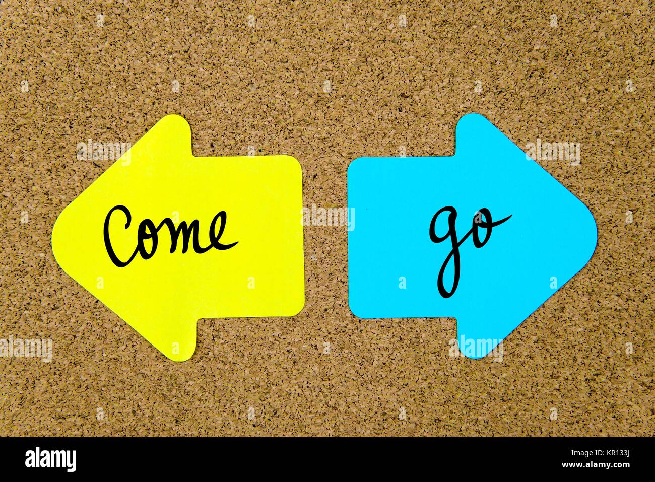 Message Come versus Go Stock Photo - Alamy