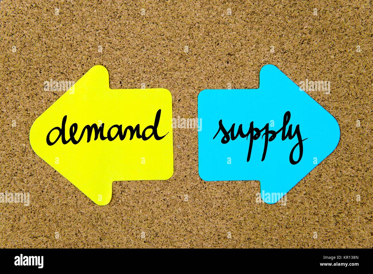Message Demand versus Supply Stock Photo - Alamy