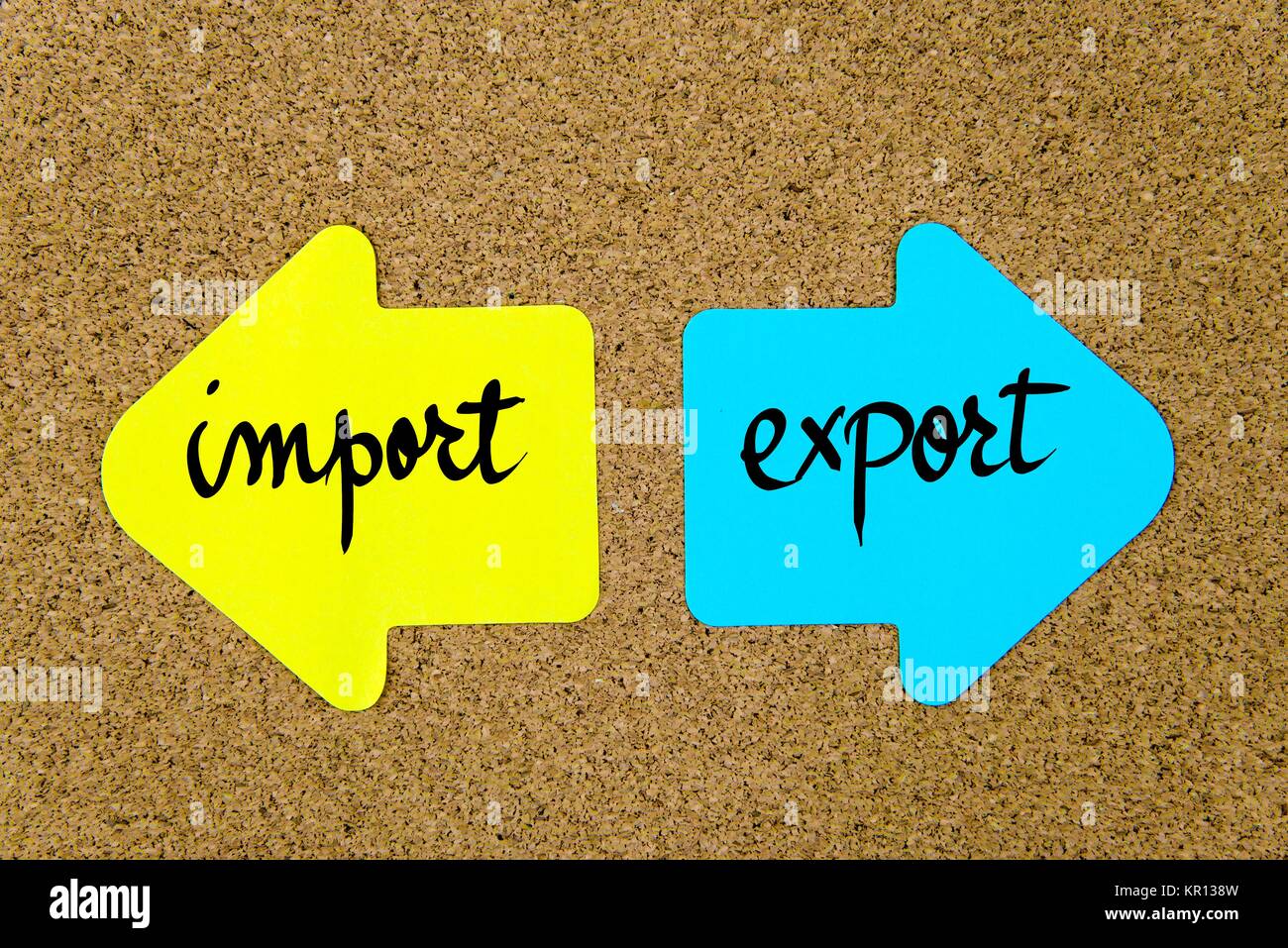 Message Import versus Export Stock Photo - Alamy