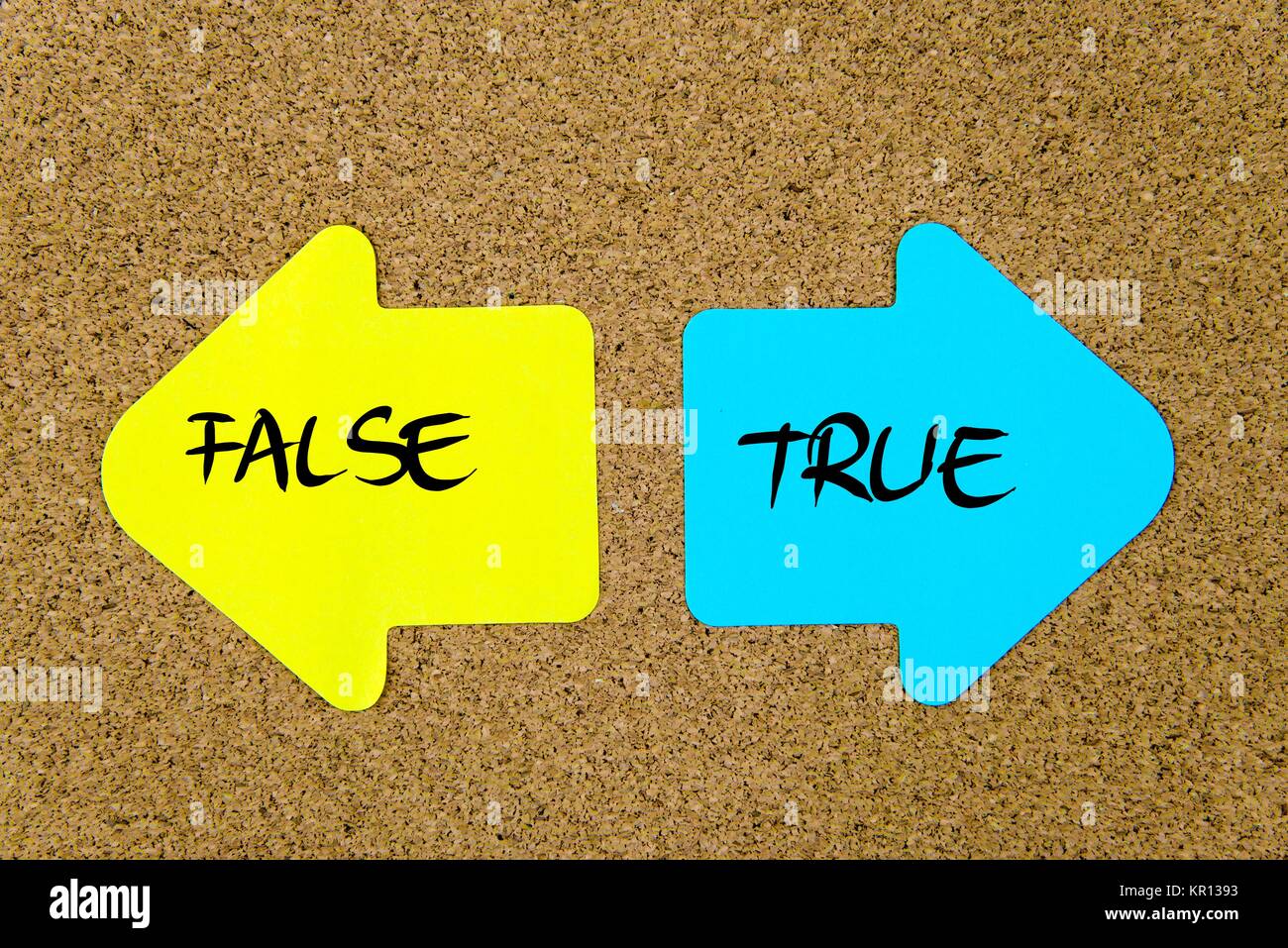 Message False versus True Stock Photo - Alamy
