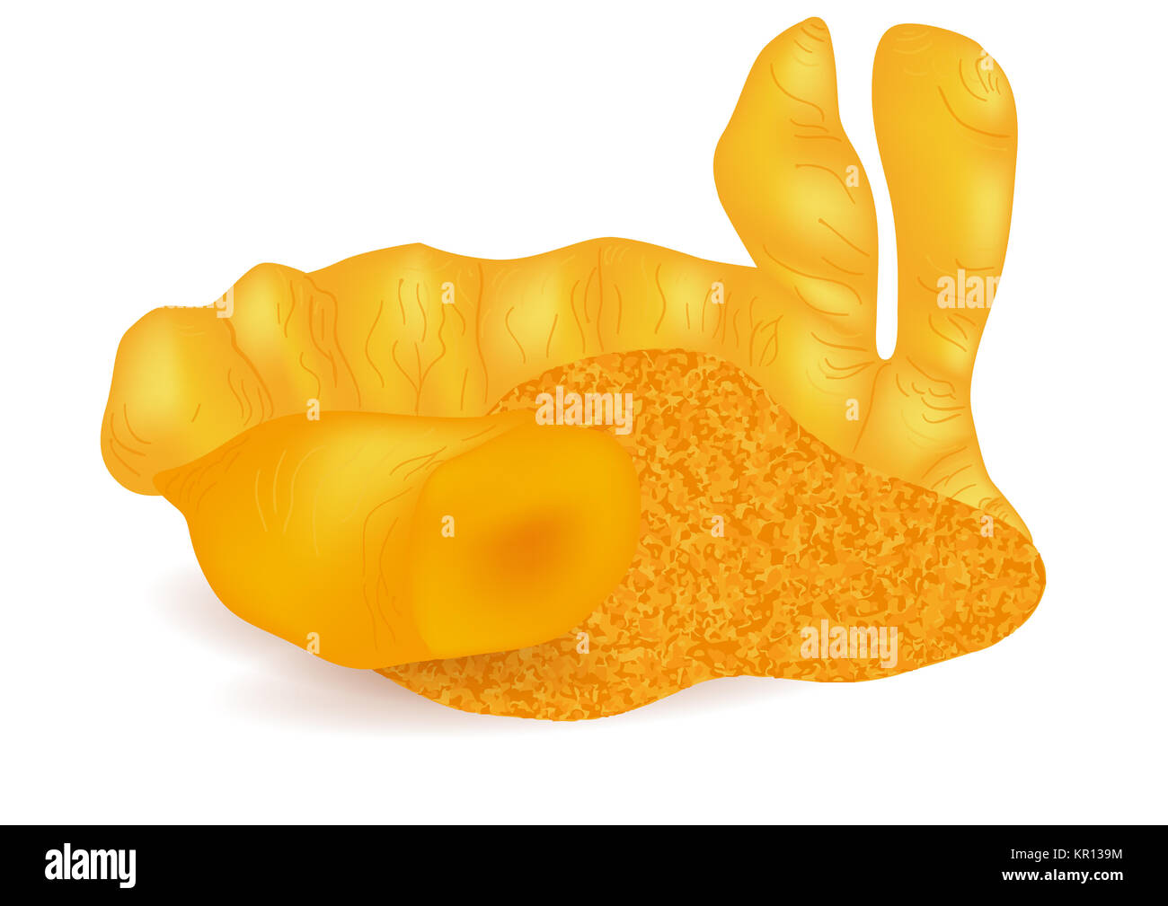 Turmeric illustration Cut Out Stock Images & Pictures - Alamy