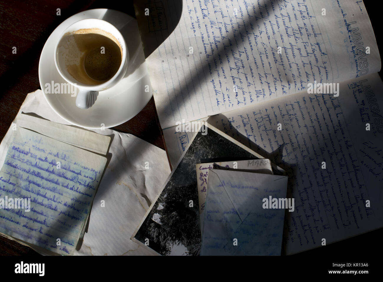 past's impressions through an old diary and crumpled handwritten sheets ...