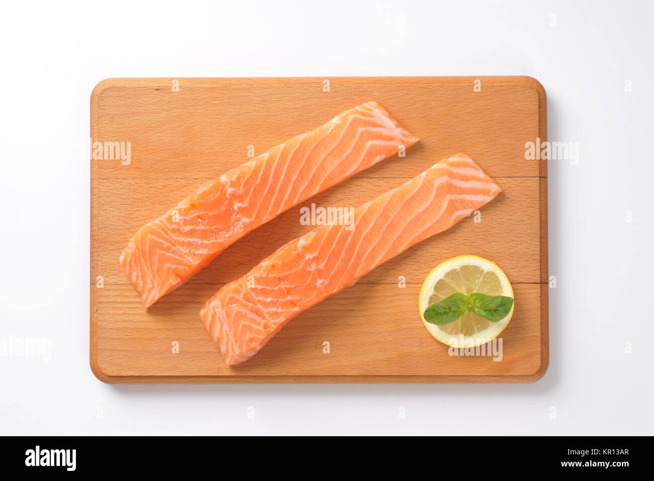raw salmon fillets Stock Photo - Alamy