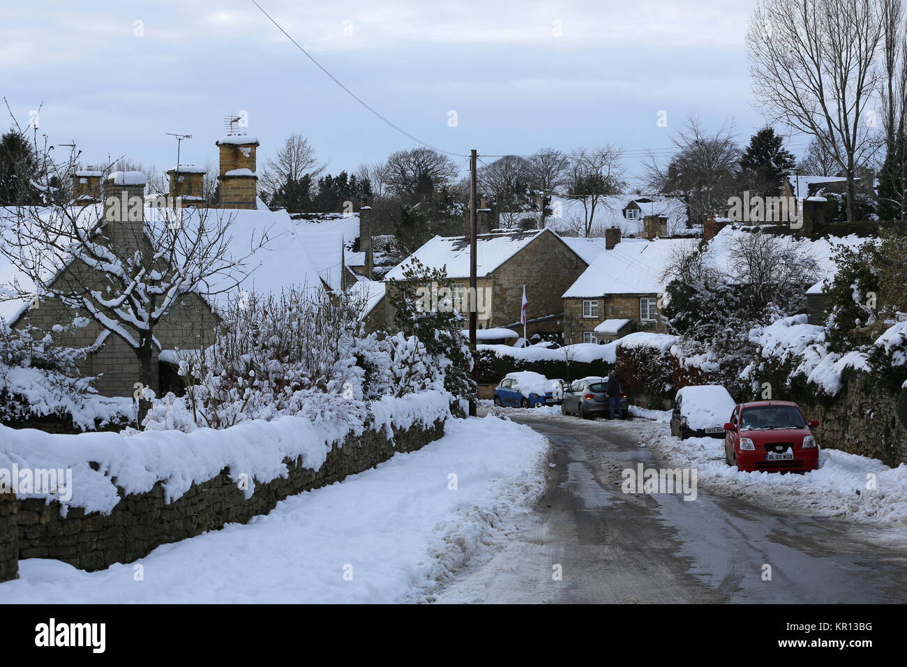 The Cotswolds were covered in snow during December Stock Photo - Alamy