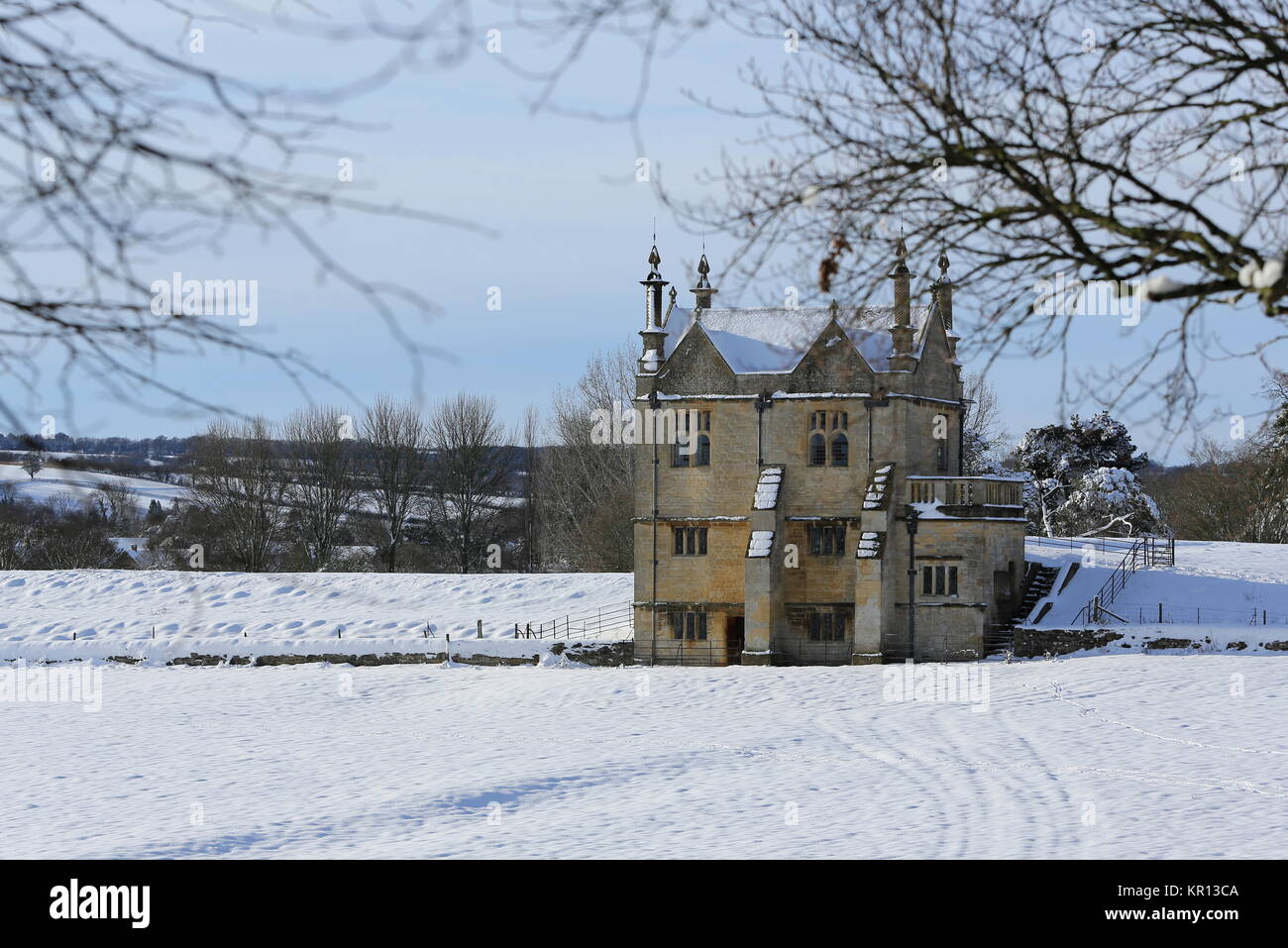 The Cotswolds were covered in snow during December Stock Photo - Alamy