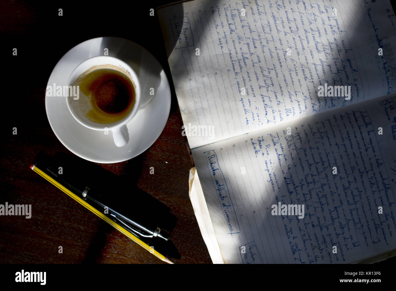 past's impressions through an old diary and crumpled handwritten sheets ...