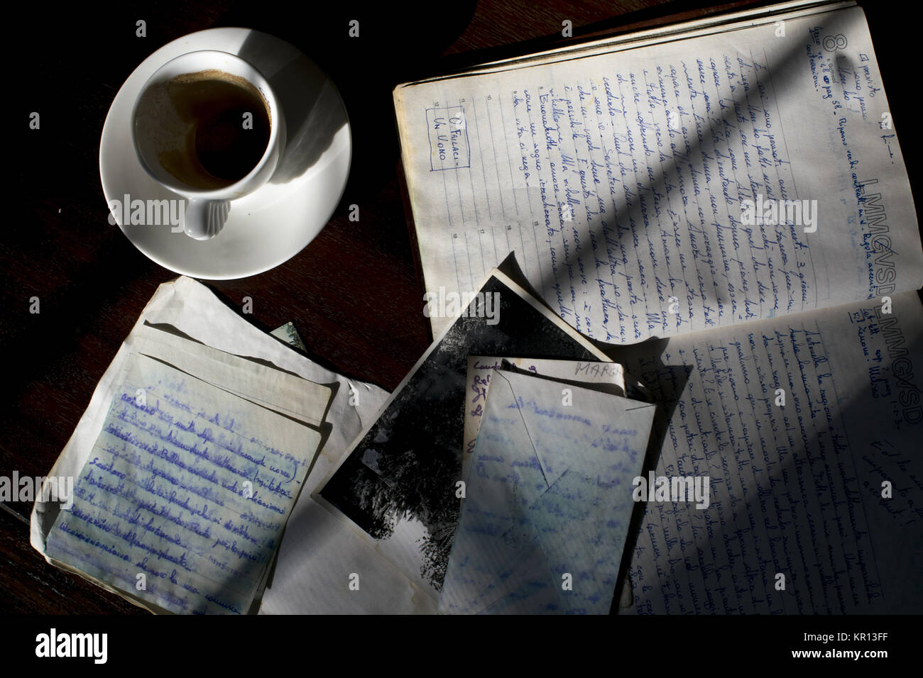past's impressions through an old diary and crumpled handwritten sheets ...