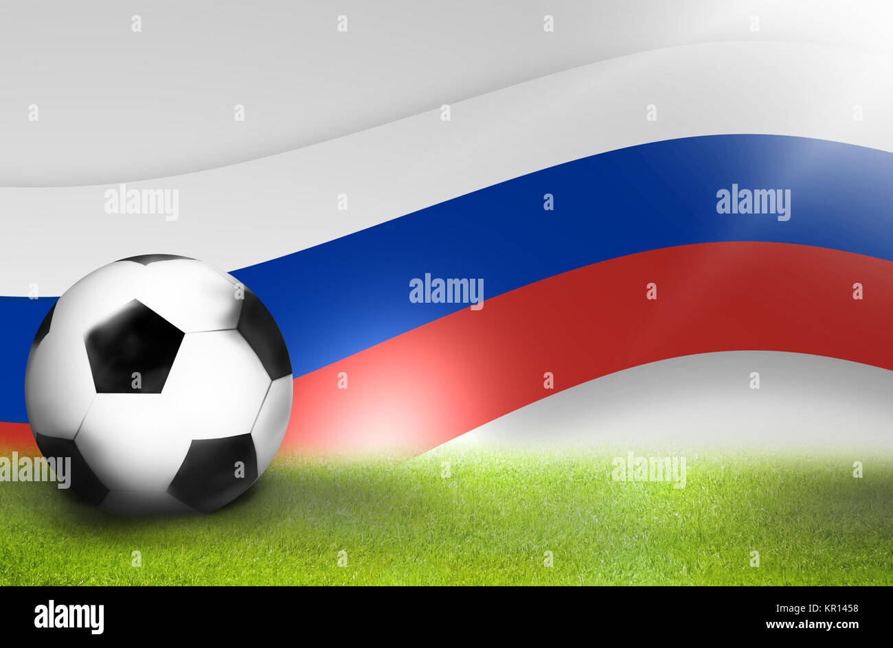 russian soccer football 3d illustration background Stock Photo - Alamy