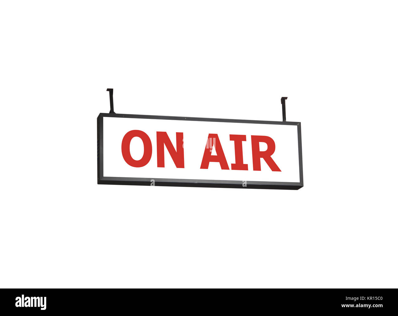 On air signboard on white background Stock Photo - Alamy